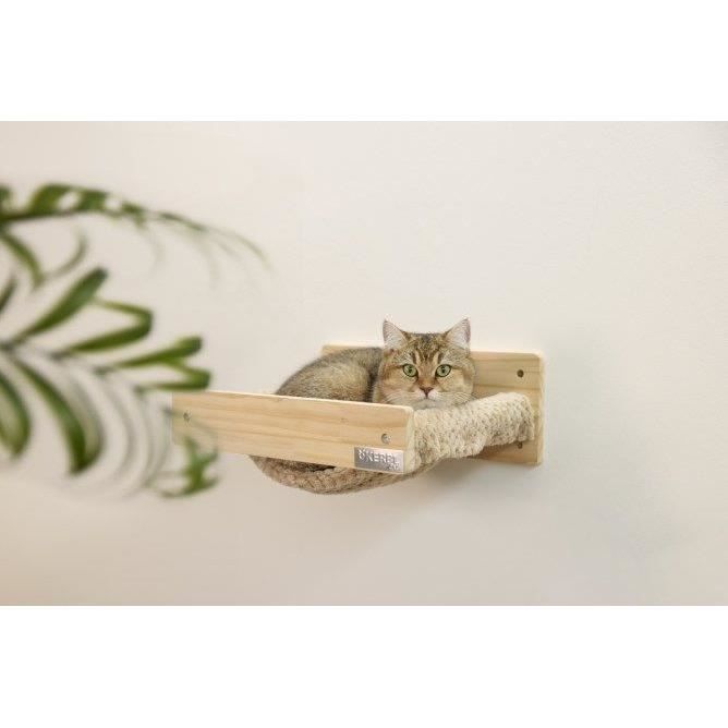 KERBL - Hamac mural pour chats - TIMBER - 38 x 33,5 x 16 cm - Bois ...