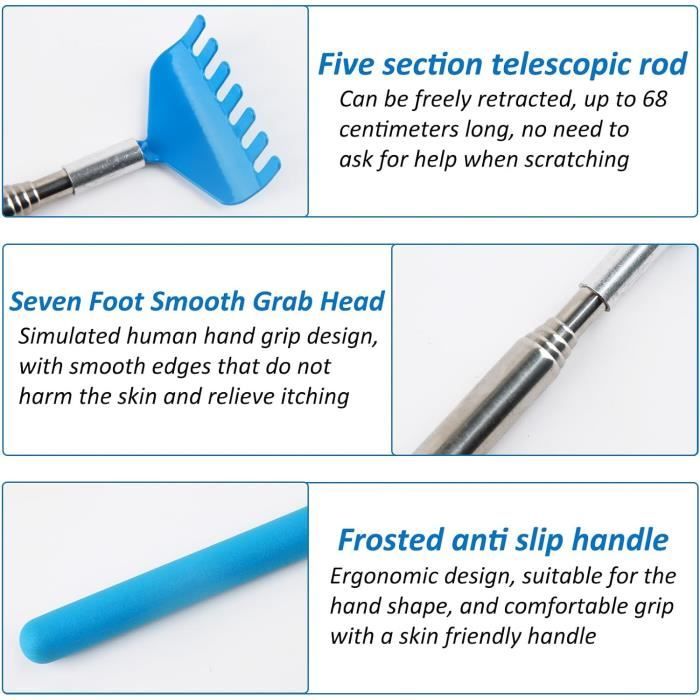 Gratte Dos, ACTOYS 4 PCS Gratte Dos Télescopique, Grattoir arrière ...