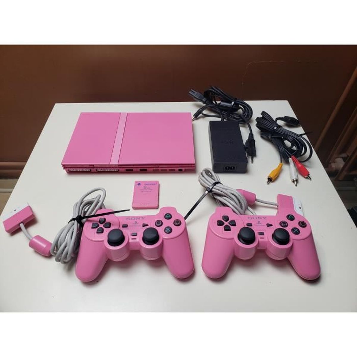 CONSOLE SONY PS2 PLAYSTATION 2 TWO SLIM ROSE PINK AVEC CARTE MEMOIRE ... CONSOLE SONY PS2 PLAYSTATION 2 TWO SLIM ROSE PINK AVEC CARTE MEMOIRE ...