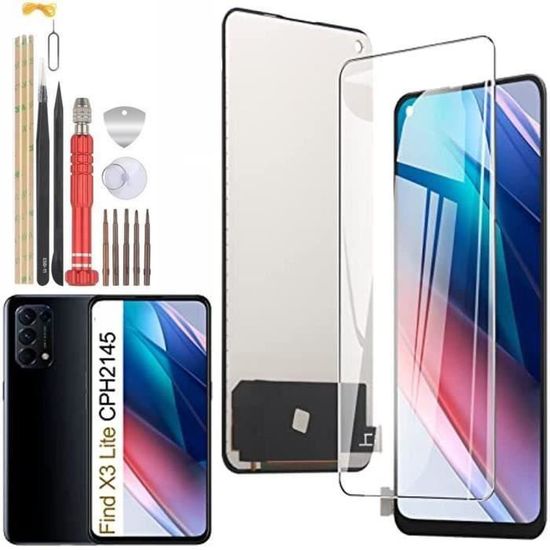 Ecran LCD Oppo Find X3 Lite CPH2145/RENO5 5G noir assemblage TFT + rouge - Outil 8 en 1 ...