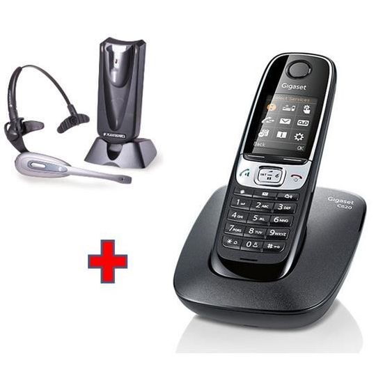 Gigaset C620 + casque Plantronics C65 - Cdiscount Téléphonie