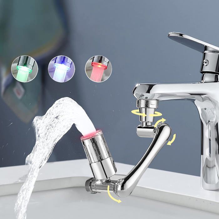 Robinet À Rallonge Pivotant À 1440° 2 Fonctions De Pulvérisation ...