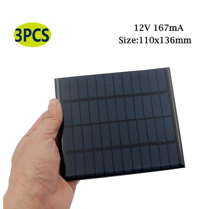 2W--Panneau Solaire En Silicium Polycristallin, 3 Pièces 12 V 2 4.2 7 W ...