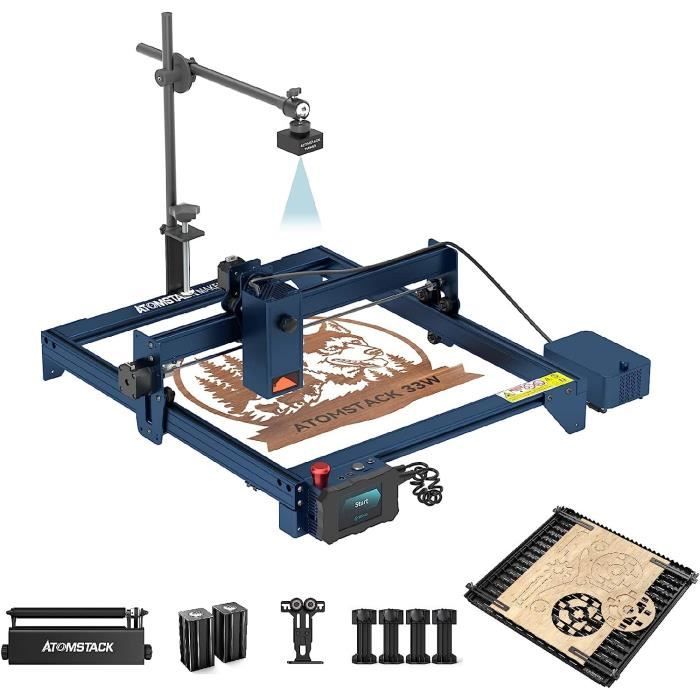ATOMSTACK A30 Pro Graveur laser 33W avec kit d'assistance d'air rouleau ...