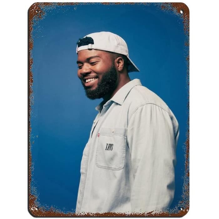 Poster rétro Singer Khalid en métal, Art chic rétro, décoration murale ...