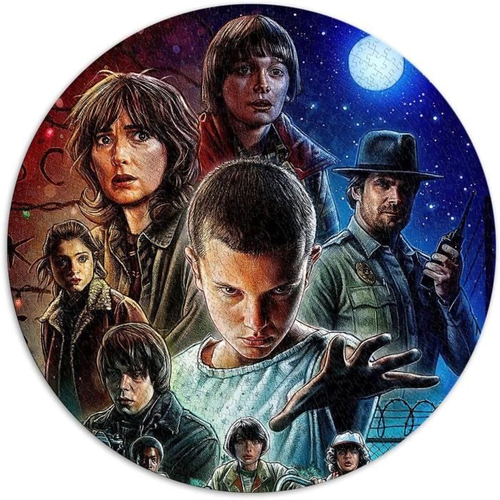 Jigsaw 1000 Pièces Stranger Sci-Fi Thriller Movie Puzzles Ronds Garçons ...