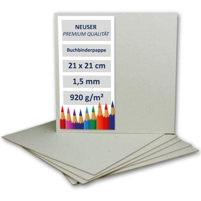 Carton de reliure pour livre, 1,5 mm d‘épaisseur \u2013 Carton très ...