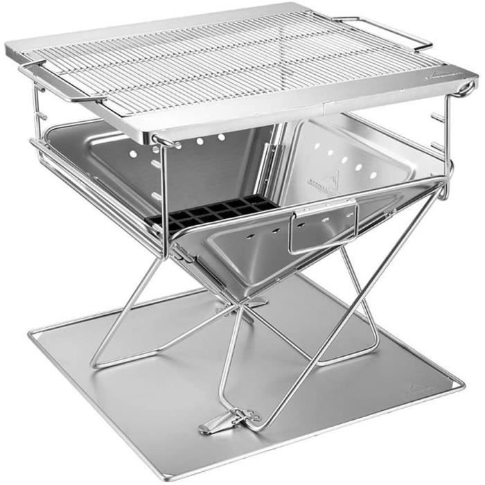 Barbecues WSJ Gril de Barbecue, Gril de Barbecue Pliable en Acier Inoxydable épaissi (adapté à ...