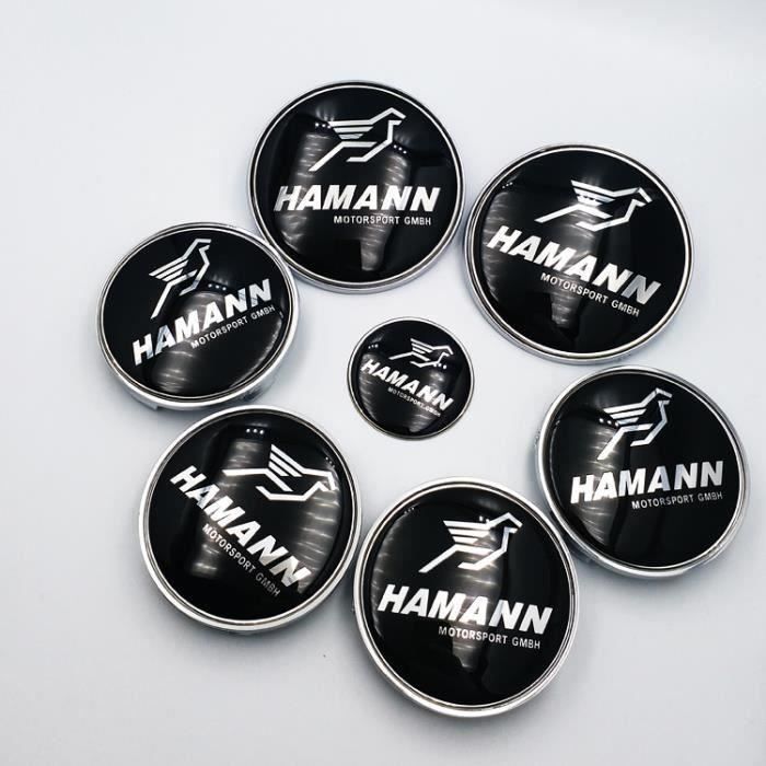 KIT 7 Badge Embleme LOGO BMW HAMANN - Capot82 +Coffre82+ Volant + 4 ...