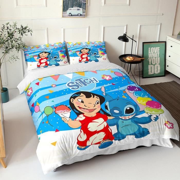 SCD-2194 Parure de lit Disney Lilo & Stitch pour enfants housse de ...