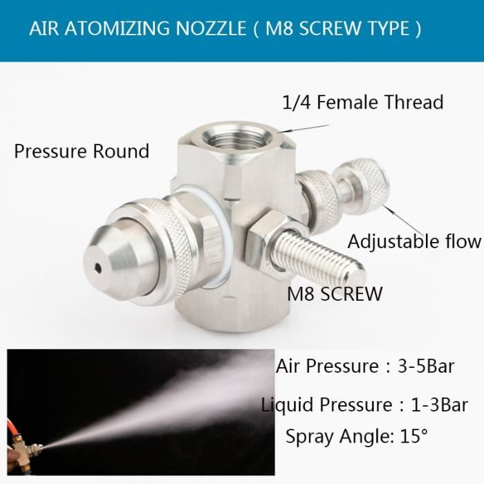Pulvérisateur,Buse d'atomisation à montage mural mince de 1-4 pouces ...