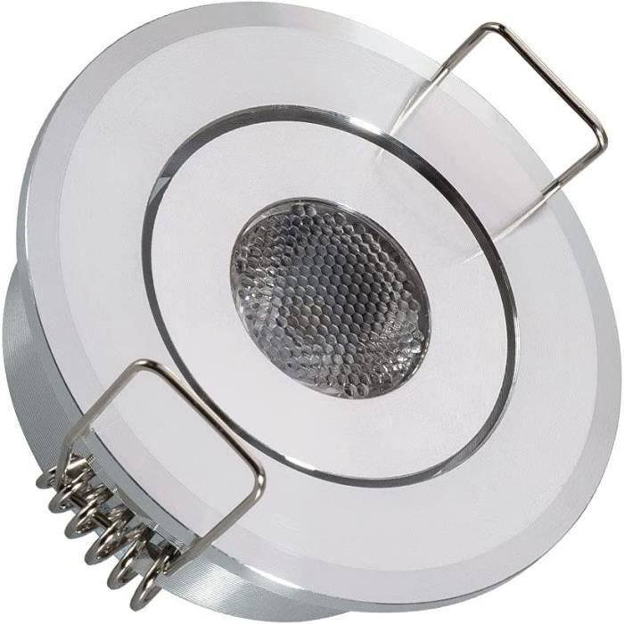 Spot Downlight LED Orientable COB Rond 1W Coupe Ø 45mm Blanc Chaud ...