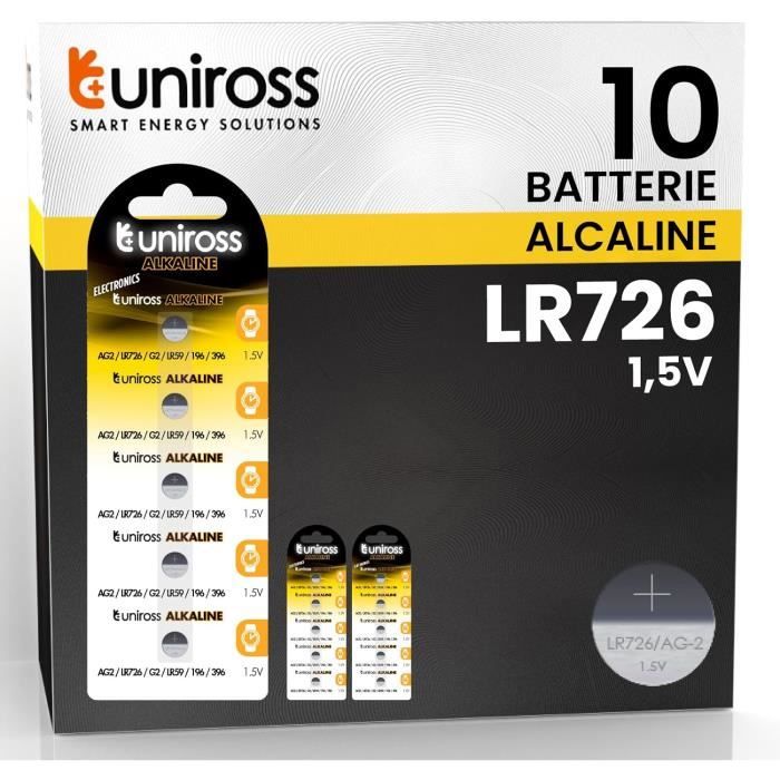 Pile Batterie Ag2 - Lr726 - G2 - Lr59 - 196-197 - 396 1,5 V Pile ...