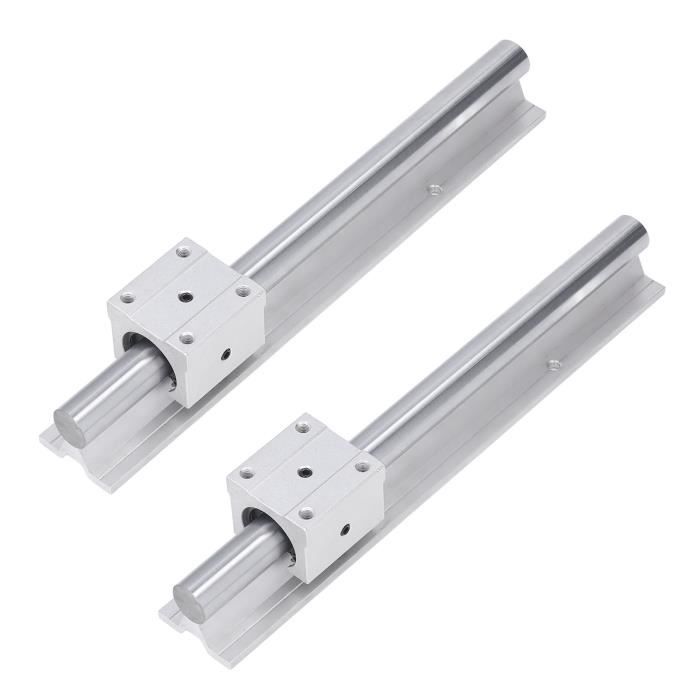 Cikonielf 2Pcs Linear Rail Guide 300mm Motion Shaft Guideway CNC Parts with Slide Block SBR20 ...