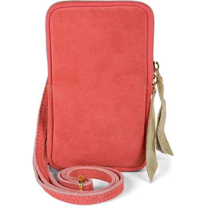 Sac À Bandoulière En Cuir Pour Portable, En Daim Souple, Fermeture ...