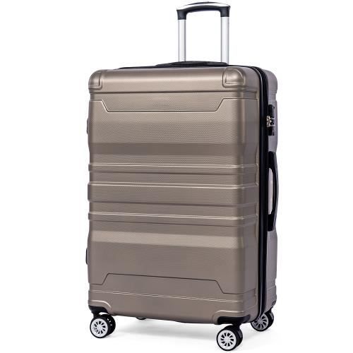 Valise avec serrure TSA et roue universelle Extensible XL-47x31x75cm OR