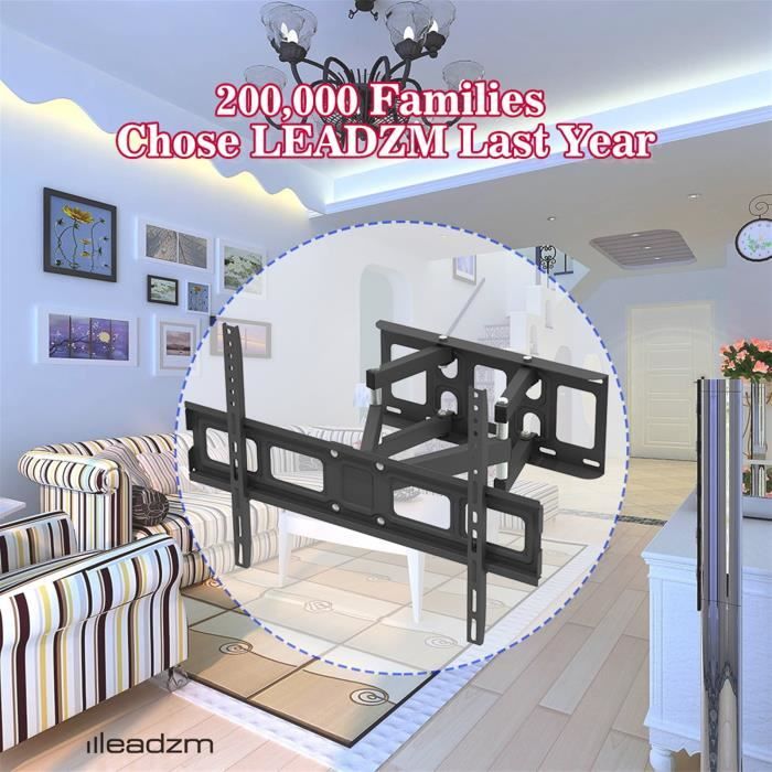 MOO Support TV 32-70" à Double Pendule Grande Base Tmds-101 Roulement ...