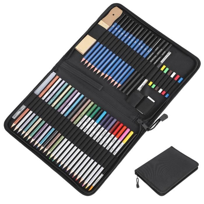 Ensemble de crayons à croquis aquarelle, ensemble de crayons aquarelle professionnels, crayon de ...