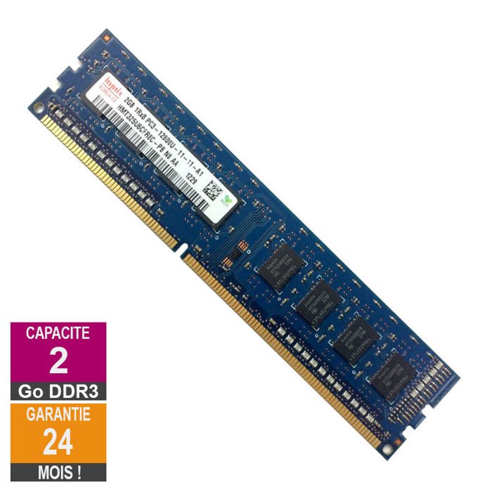 Barrette Mémoire 2Go RAM DDR3 Hynix HMT325U6CFR8C-PB PC3-12800U 1600MHz 1Rx8 - Cdiscount ...