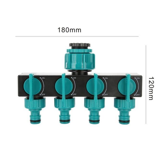Répartiteur d'eau à 4 voies - MINIFINKER - Adaptateur d'arrosage de ...