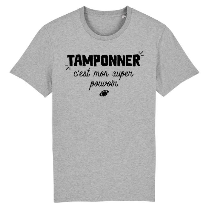 Tee shirt rugby LA FRENCH TOUCH - Tamponner c'est mon super pouvoir ...