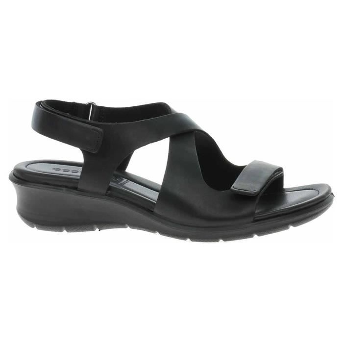 Chaussures ECCO Felicia - Femme - Scratch - Cuir - Noir Noir ...