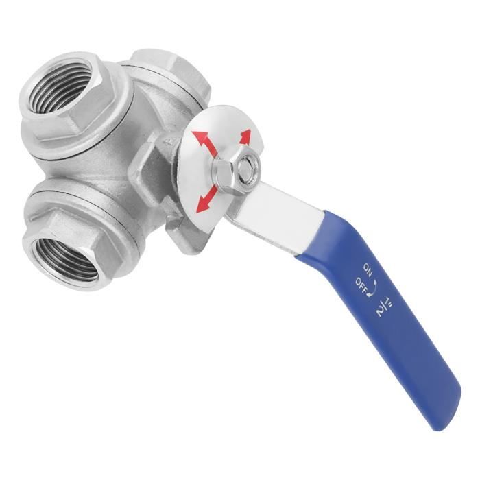 CEN Vanne à boisseau sphérique en acier inoxydable Acier inoxydable SUS304 Pipe T-port Ball ...