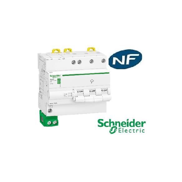 Parafoudre - SCHNEIDER - Resi9 XP - 10kA - 3P+N - Câble de terre inclus ...