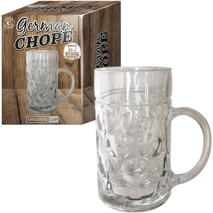 Original German Chope Chope à Bière 1 Litre en Verre Verre à Bière ...