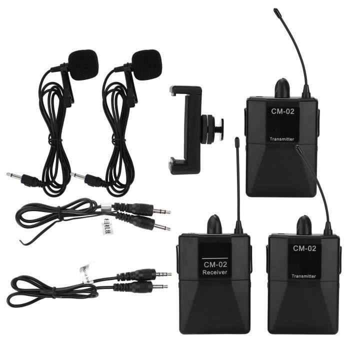 YOSOO Microphone cravate sans fil Microphone Cravate 1 pour 2 Sans Fil ...