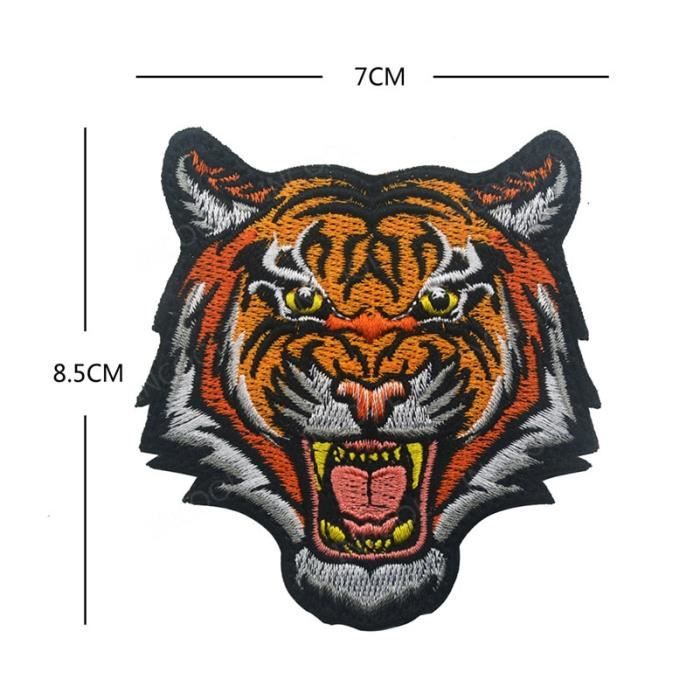 14 Tiger -Patch brodé Animal,motif léopard,tigre,ours,loup,abeille ...