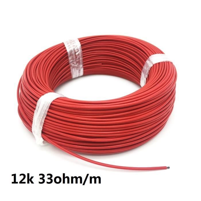 20 meters -Câble chauffant en Fiber de carbone,12K,33ohm-m,10-15-20-30 ...