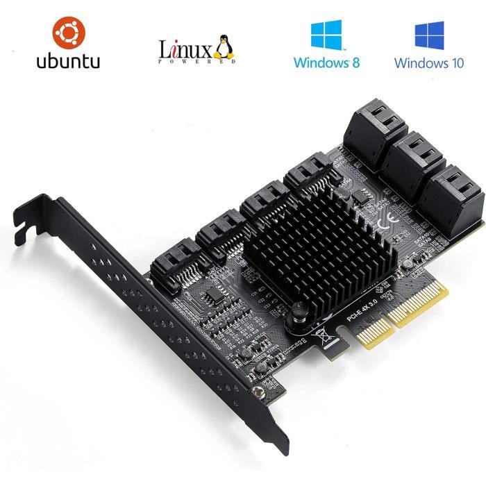Carte D'Extension Pci-E Sata 10 Ports Pci Express Sata 6 Gbit-S Avec 10 ...