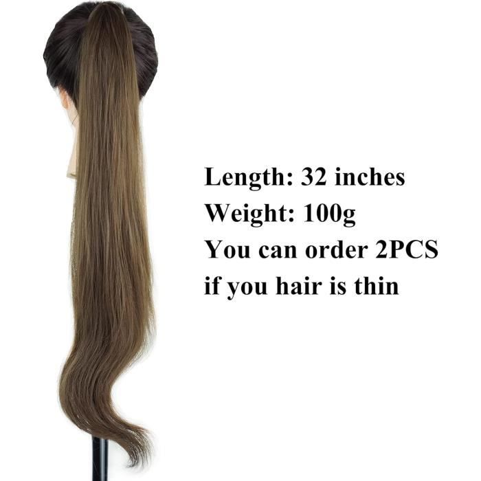 Extension De Cheveux Queue De Cheval Cheveux Flexibles Queues De Cheval ...