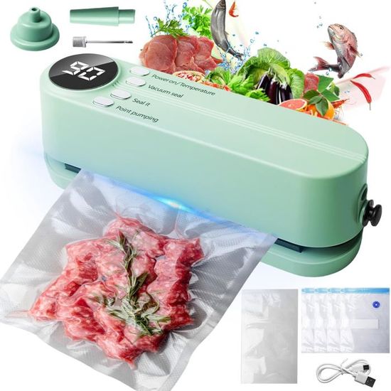 Mini machine sous vide rechargeable 3 vitesses avec 5 sacs pour ...