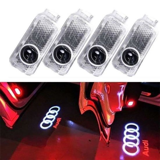 4pcs Voiture LED Projecteur Lumière Bienvenue Pour Porte de voiture ...