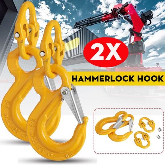 2X 6mm Hammerlock + Crochet d'élingue Pour Caravan Trailer - Cdiscount Bricolage