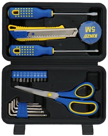 Kinzo Tool Set 21 pièces - Mallette à outils remplie - Cdiscount Bricolage