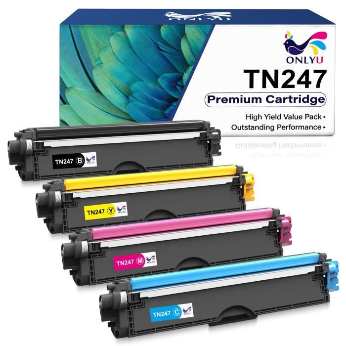 ONLYU 4 PACK Compatible TN247 TN243 Cartouche de Toner Compatible pour ...