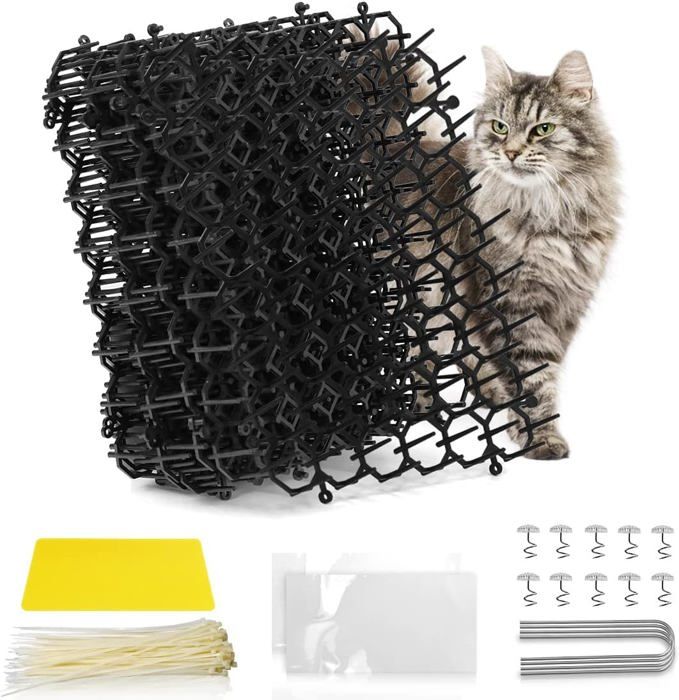 12 Pièces Tapis Anti-Chat avec Pointes, Tapis de Jardinage en Plastique ...