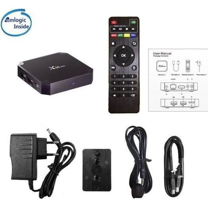 X96 Mini TV Box Android 7.1.2 Amlogic S905W Quad Core WiFi Lecteur HD ...