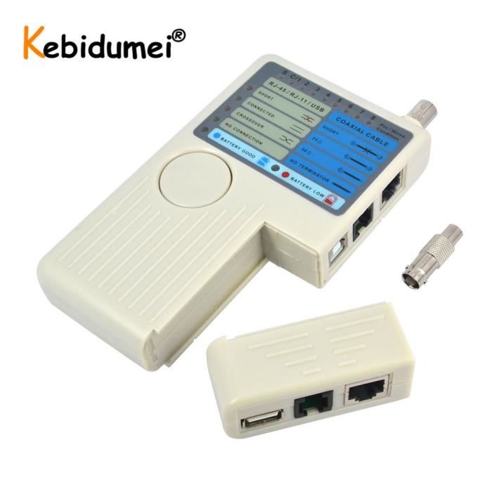 Testeur de câbles réseau RJ11 RJ45 USB BNC LAN, pour UTP STP LAN ...