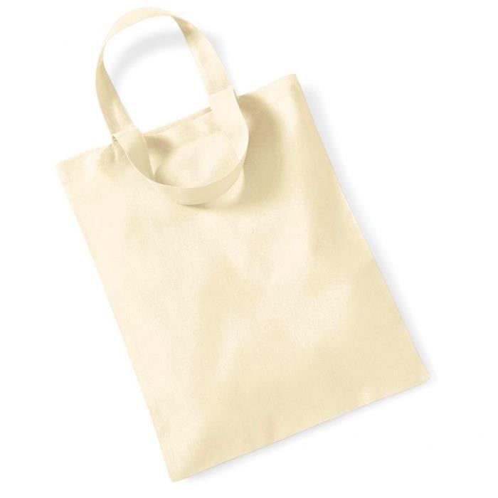 Sacs en coton naturel - ARTIF - Lot de 10 - Anses courtes - 28 x 24 cm ...