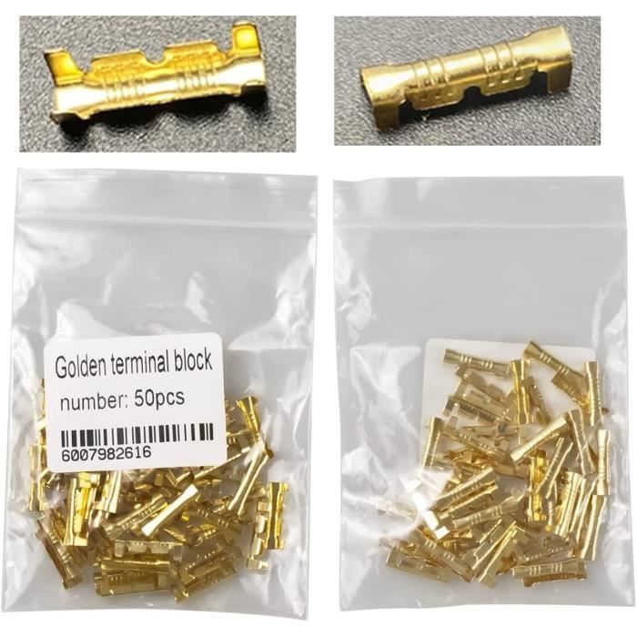 Cosse electriques Laiton Bullet Connecteurs Kit de connecteurs à cosse ...