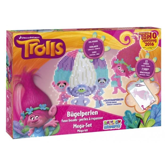 Perles A Repasser - Plaque - Trolls - Mega Set de Perles à repasser ...