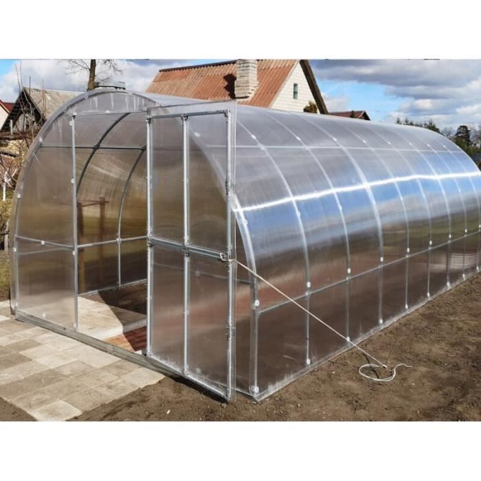 Serre KLASIKA TUBE 3x6m (18m2) avec fondations et revêtement en ...