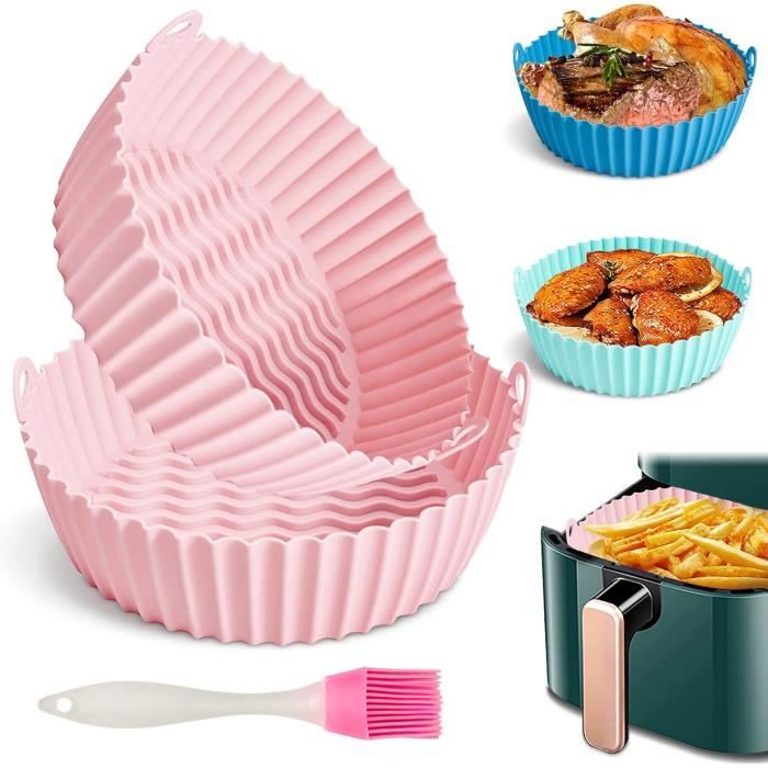 2 Pièces Panier en Silicone Réutilisable,Air Fryer Silicone Pot,Air ...