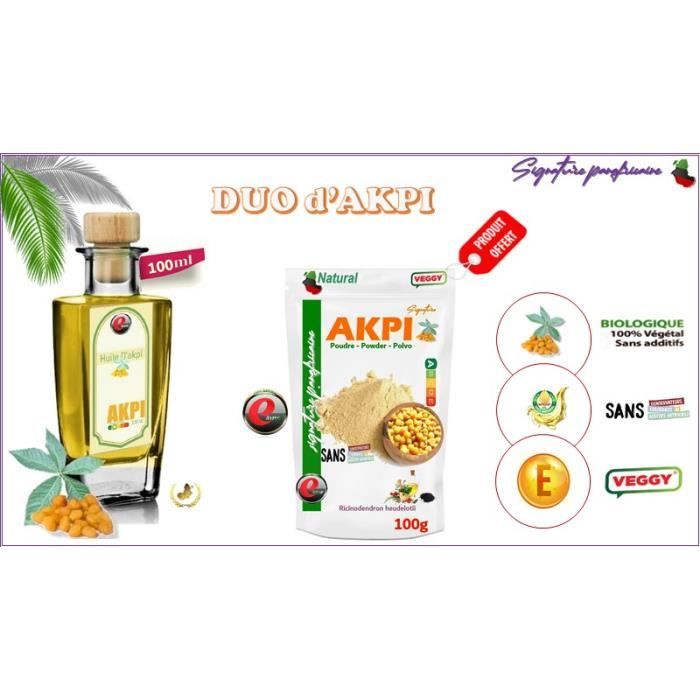 Super 100' AKPI : 100ml d'huile + 100g d'Akpi poudre - Cdiscount Au ...