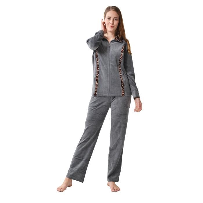 Ensemble de vêtements en velours 2 Pièces Raikou Homewear Motif léopard ...