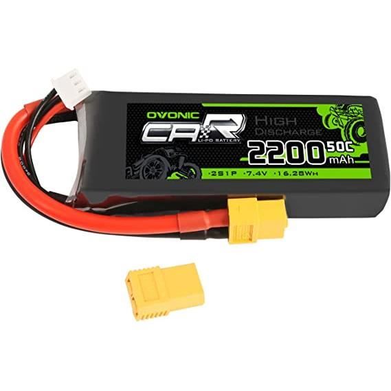OVONIC RC Lipo Batterie 2200mAh 7.4V 2S 50C avec XT60 Plug - Cdiscount Jeux - Jouets